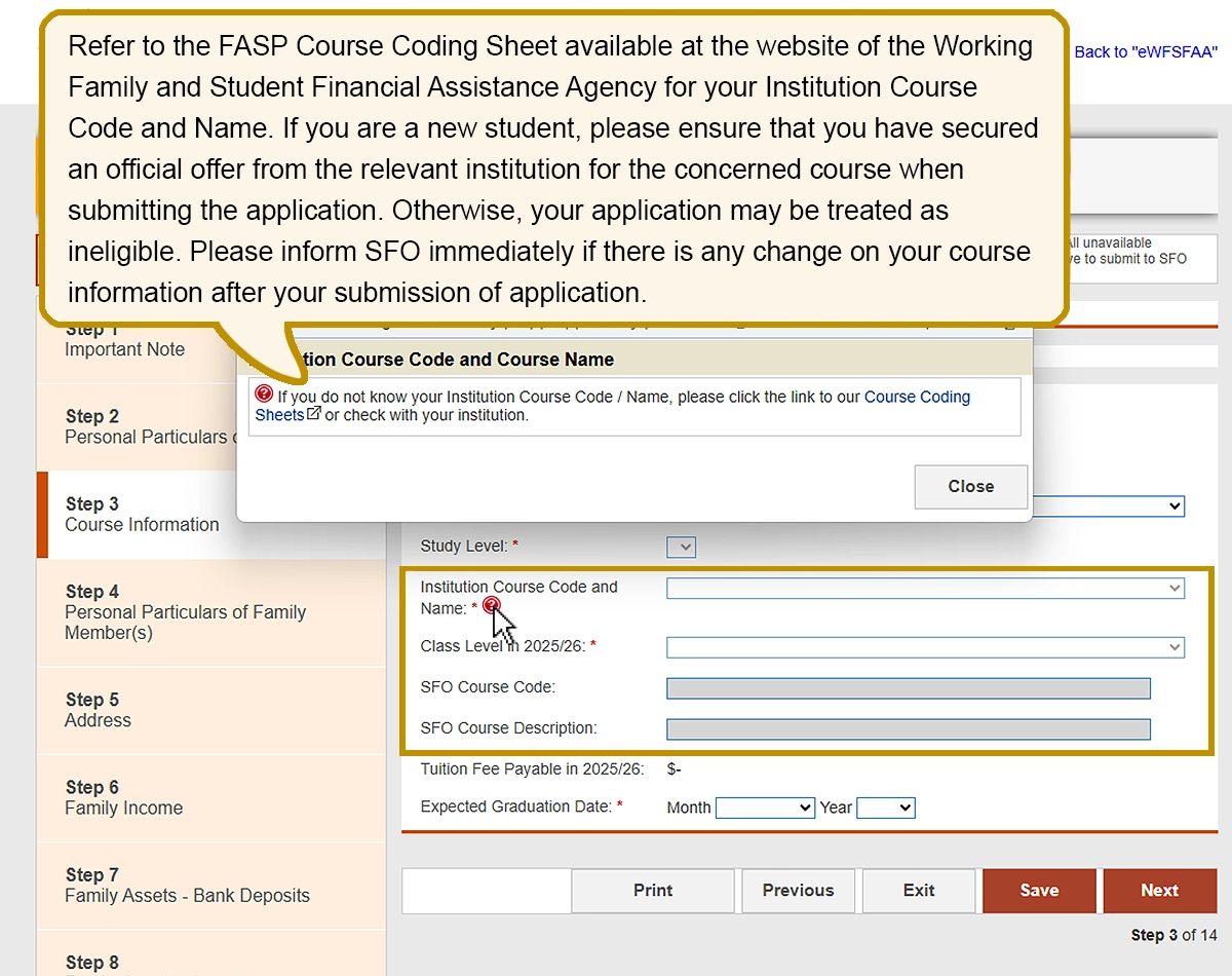 Online Demonstration - Financial Assistance Scheme for Post-secondary ...